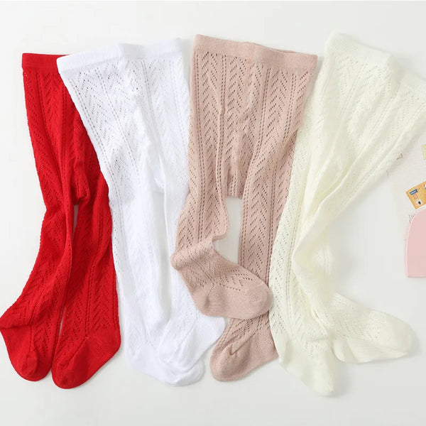 Girls Stockings Hollow Bow Tights | Kids Clothing | Toddler Pantyhose ...