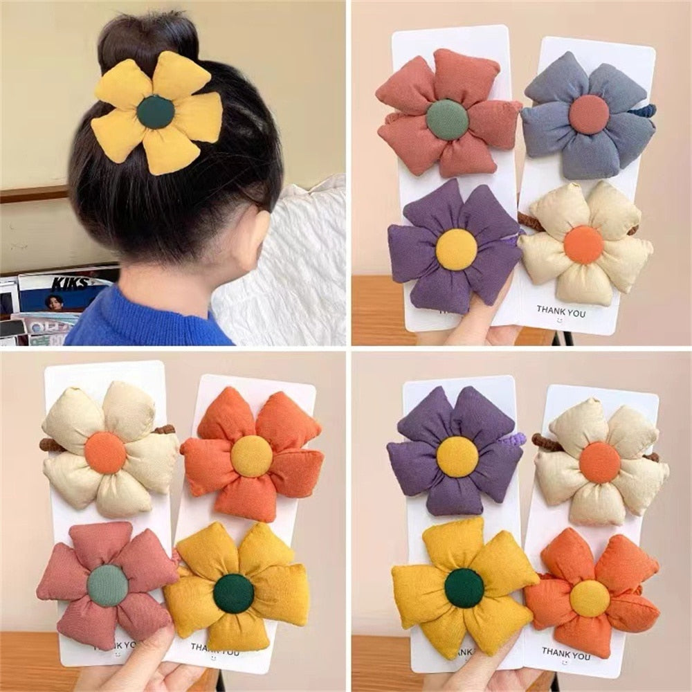 Lovely Cartoon Flowers Butterfly Elastic Hair Bands | Head Rope ...